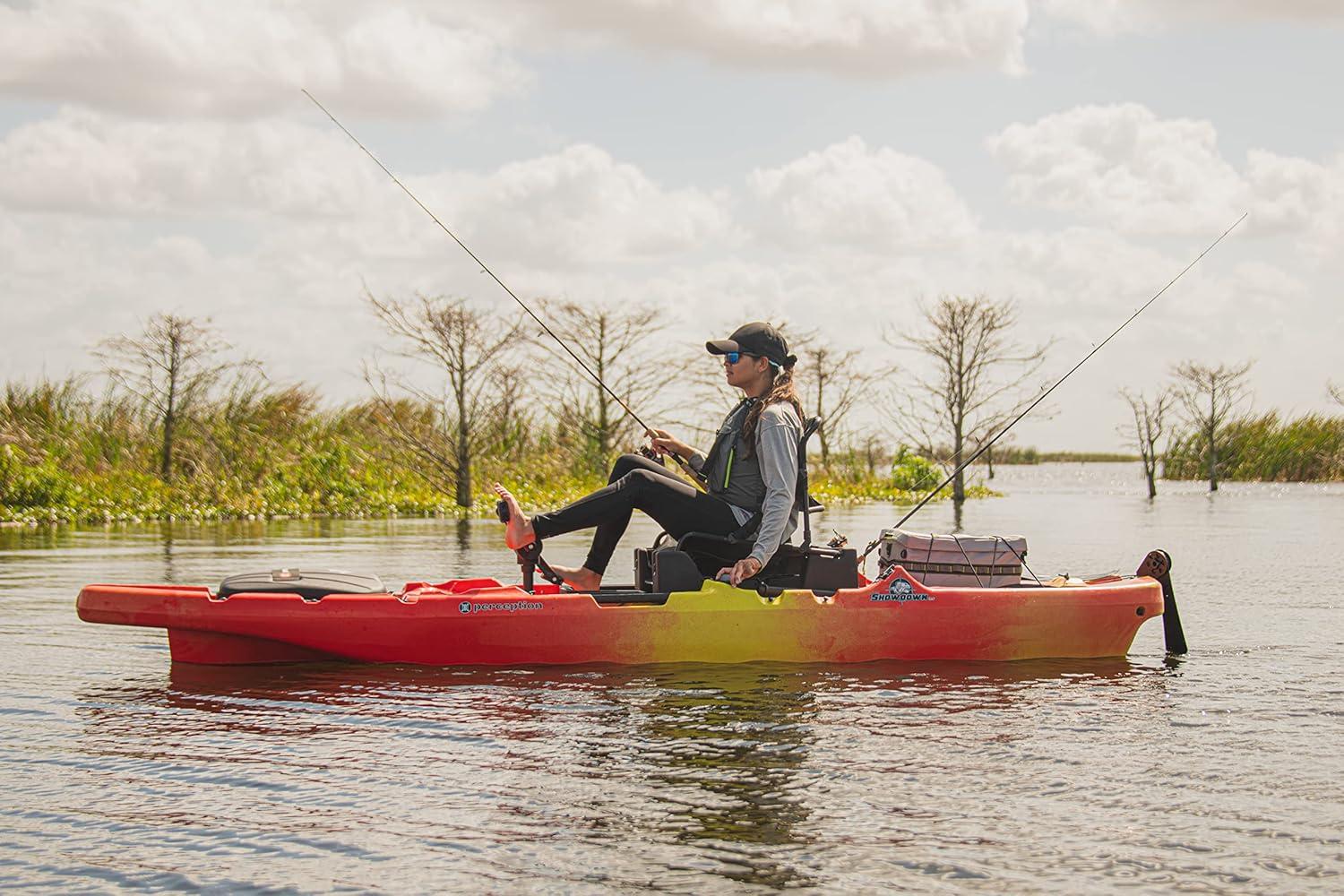 Perception Showdown Sit on Top Pedal Drive Fishing Kayak – Fold Away ...